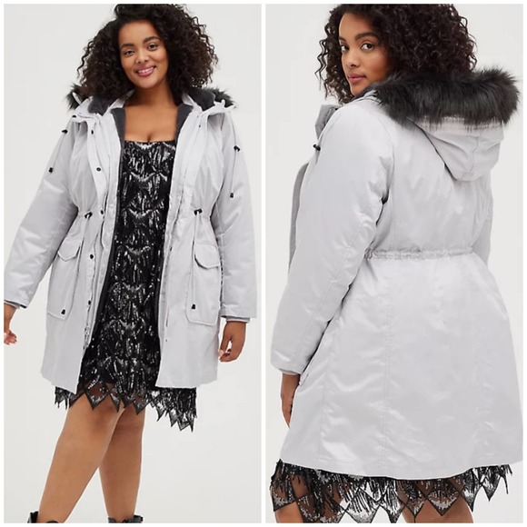 torrid | Jackets & Coats | Torrid Nwt 3in Puffer Parka Twill Hooded ...